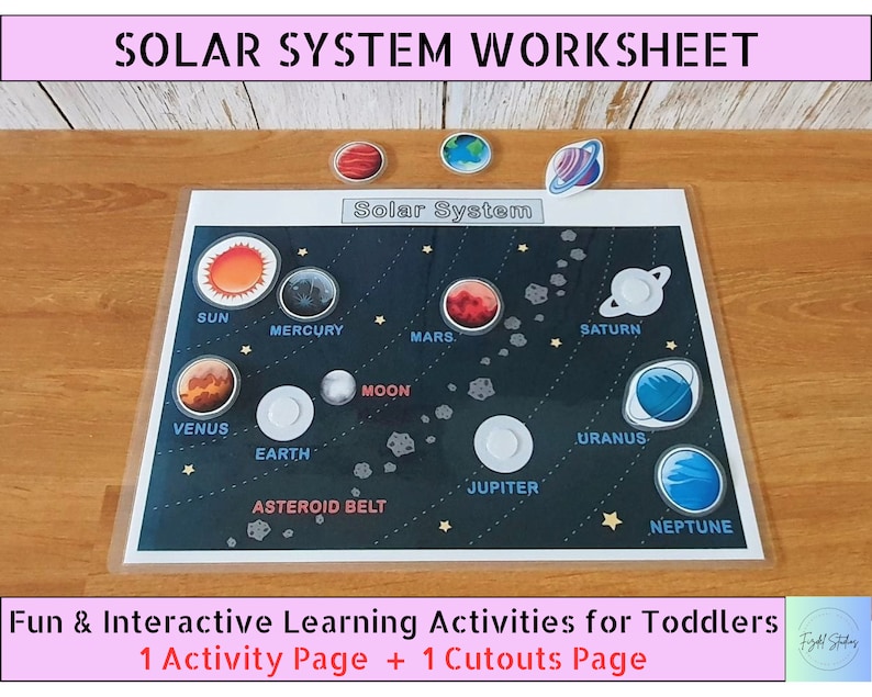Solar System Activity Book Printable Preschool Learning Activity Binder ...
