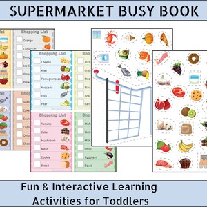 Supermarket Shopping Activity Book Printable Preschool Learning ...