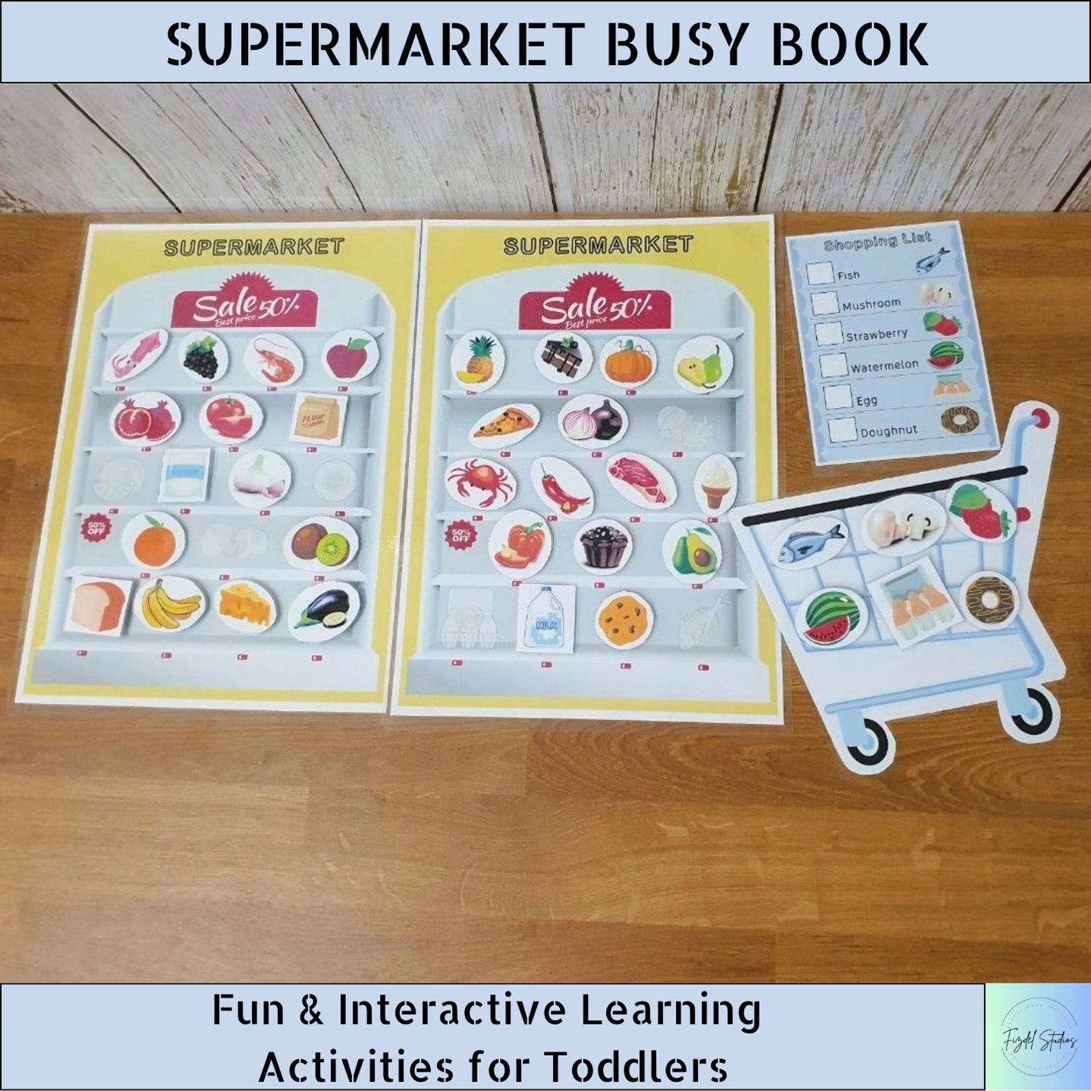 Supermarket Shopping Activity Book Printable Preschool Learning ...