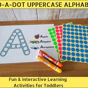 Do A Dot Sticker Uppercase Alphabet Dot Dab Marker Activity Book ...