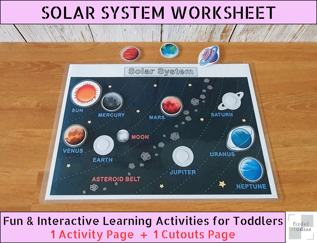 Solar System Activity Book Printable Preschool Learning - Etsy