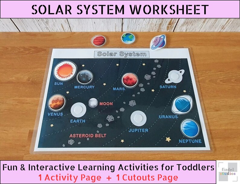 Solar System Activity Book Printable Preschool Learning - Etsy
