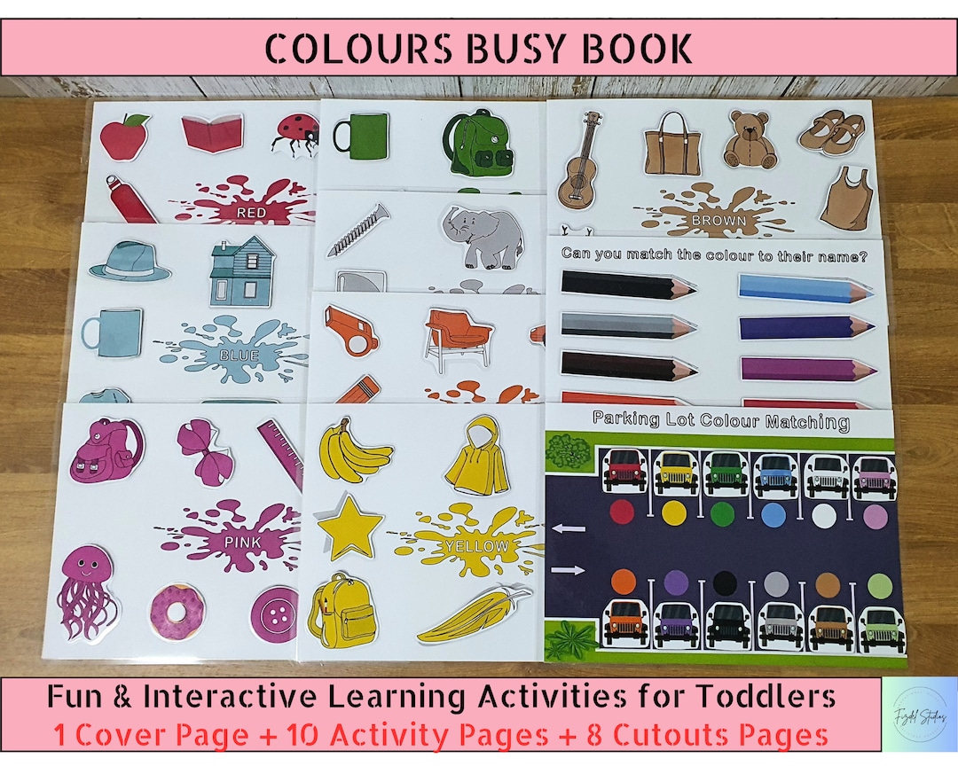 Colours Activity Book Printable Preschool Learning Activity Binder ...