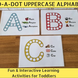 Do A Dot Sticker Uppercase Alphabet Dot Dab Marker Activity Book ...
