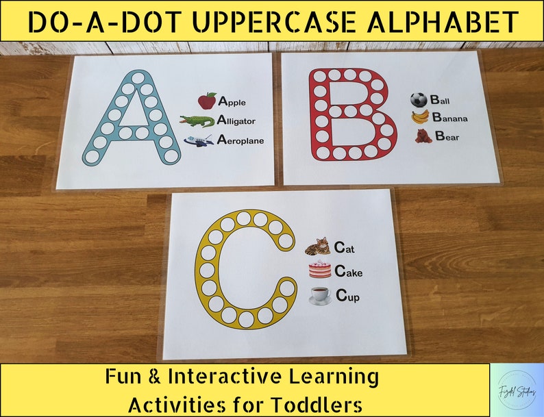 Do A Dot Sticker Uppercase Alphabet Dot Dab Marker Activity Book ...