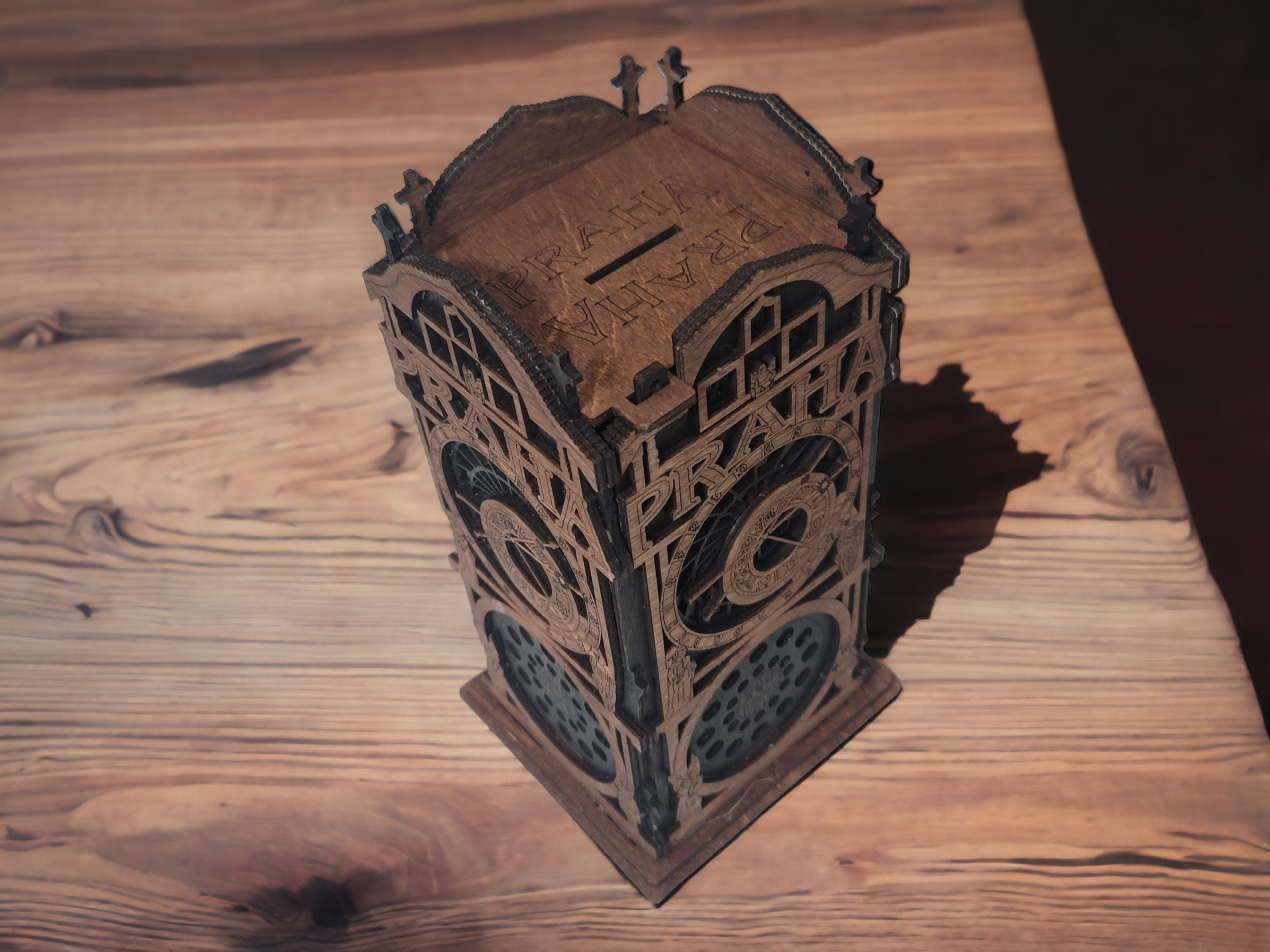 Wooden Prague Astronomical Clock Bank, Clock Piggy Bank - Etsy