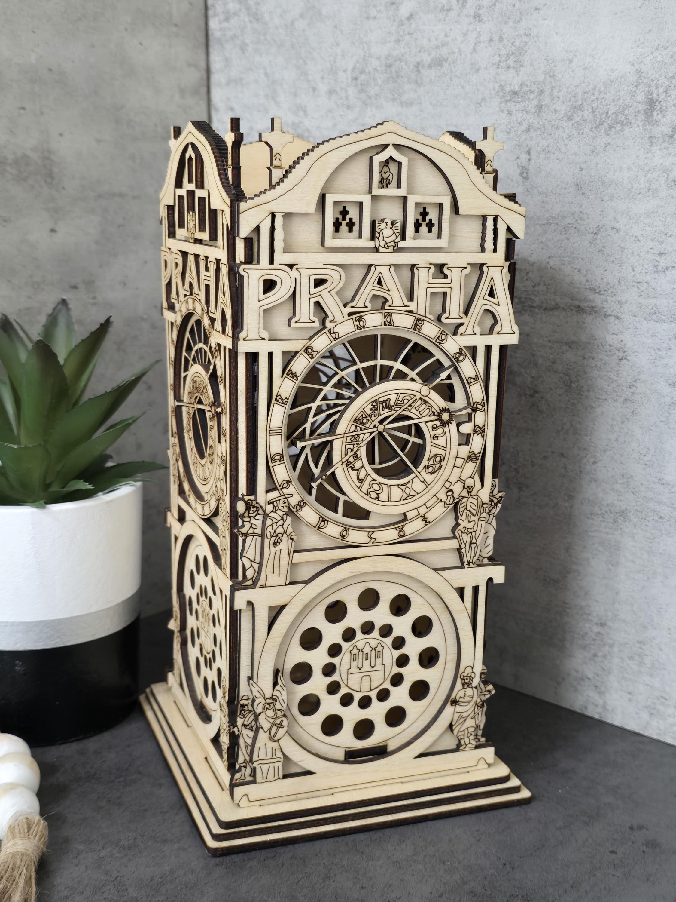 Wooden Prague Astronomical Clock Bank, Clock Piggy Bank - Etsy