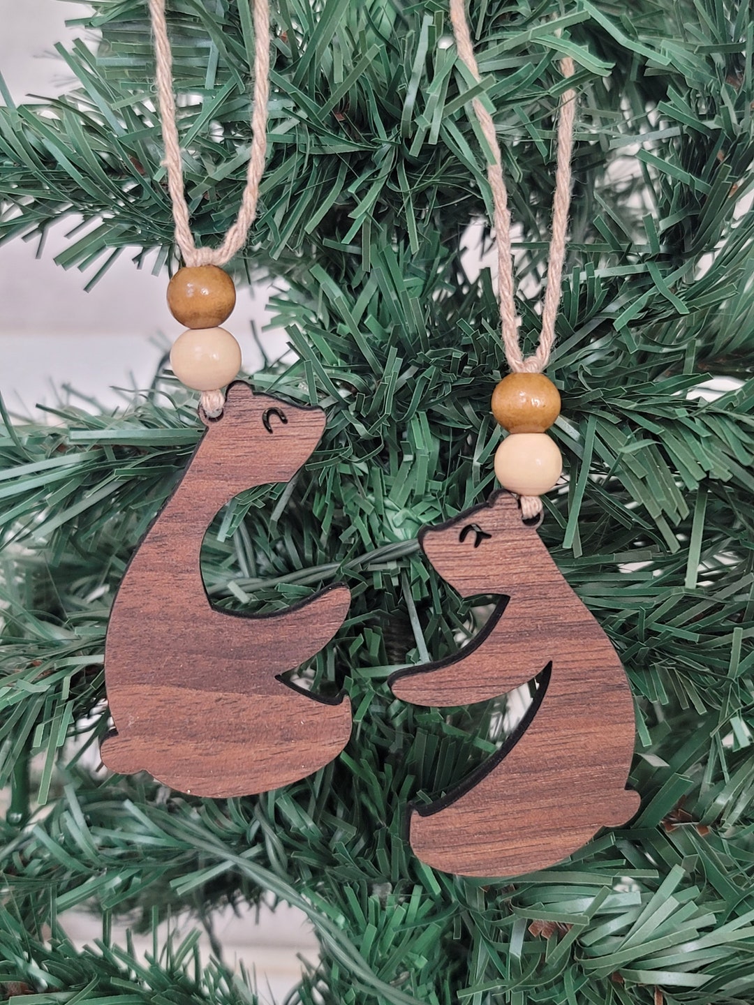 Matching Animal Couples Ornaments Set, Walnut Various Animals, Couples ...