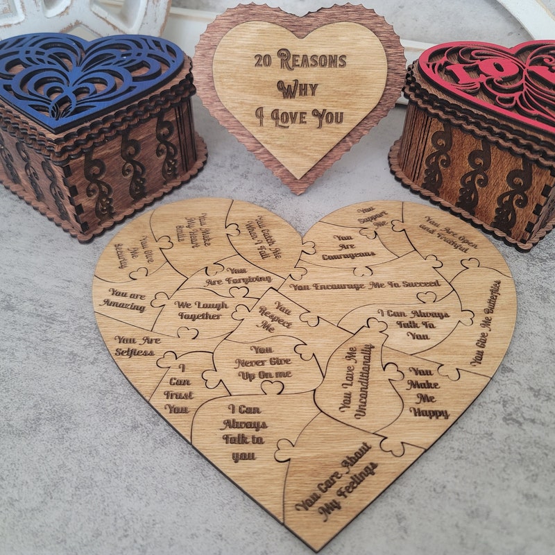 Heart Shaped Puzzle - Etsy