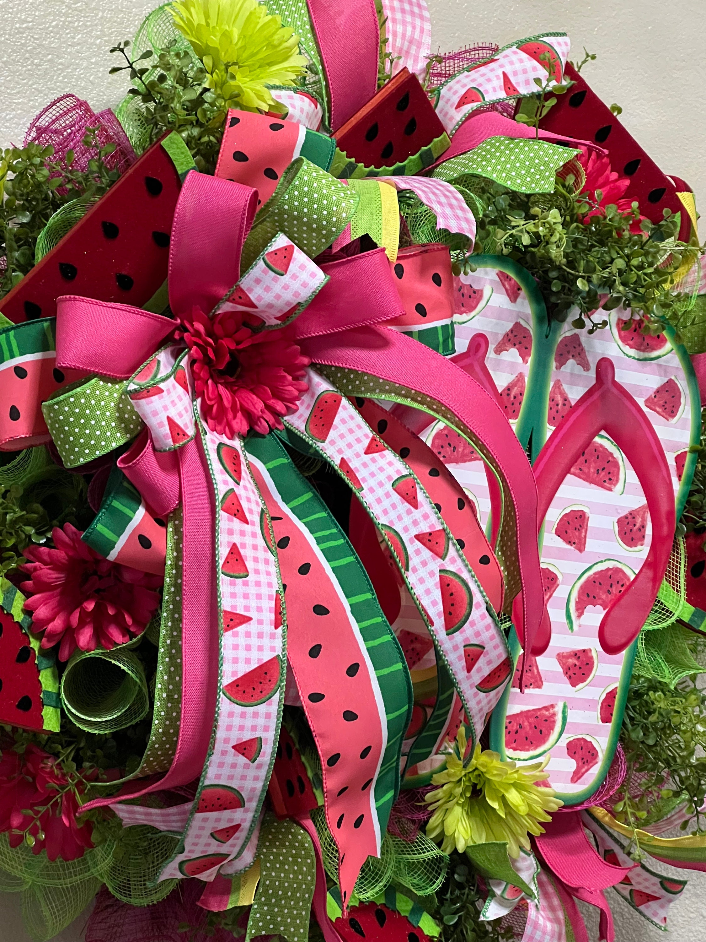 Watermelon Flip Flop Wreath - Etsy