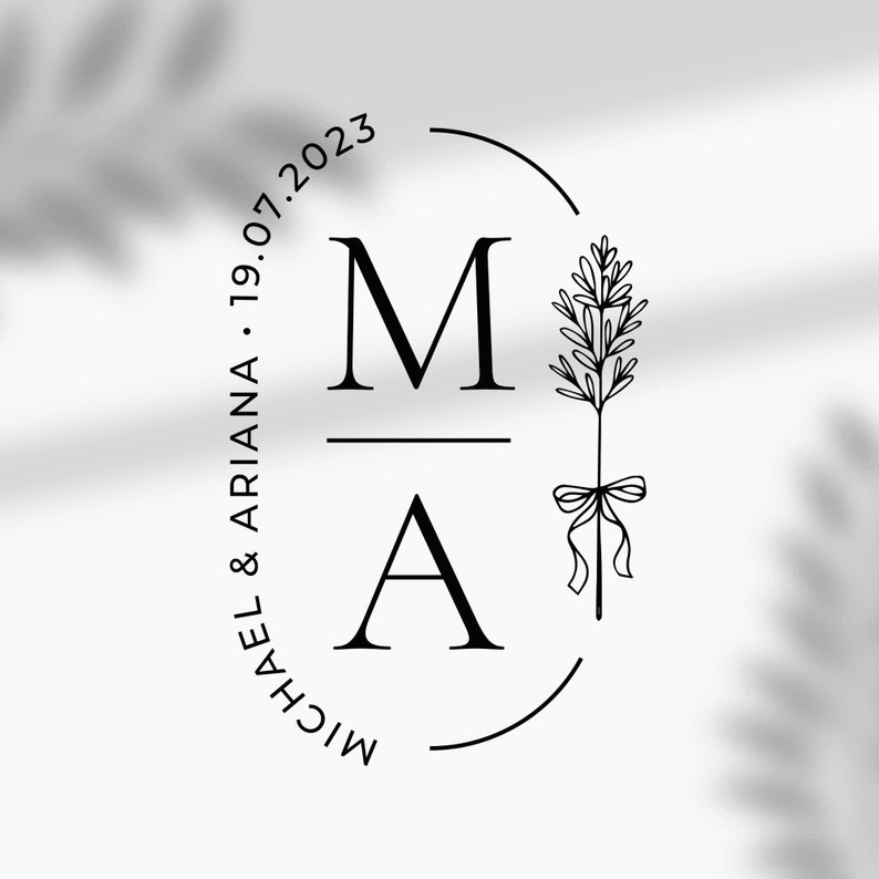 Elegant Modern Wedding Monogram Premade Wedding Logo Design - Etsy