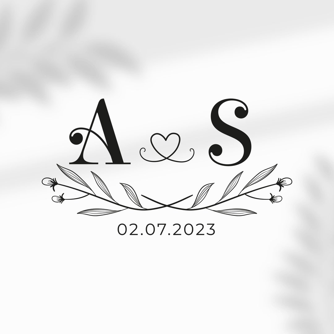 Couple Initials Svg, Chic Logo, Modern Wedding Monogram, Wedding Logo ...