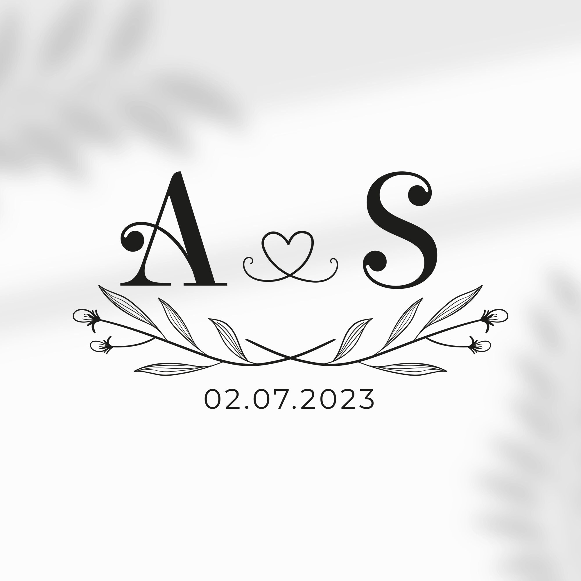 Couple Initials Svg, Chic Logo, Modern Wedding Monogram, Wedding Logo ...