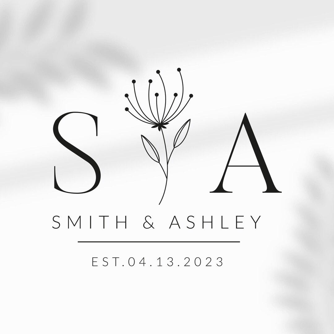 Wedding Monogram Svg, Wedding Sign Svg, Wedding Monogram, Wedding Logo ...
