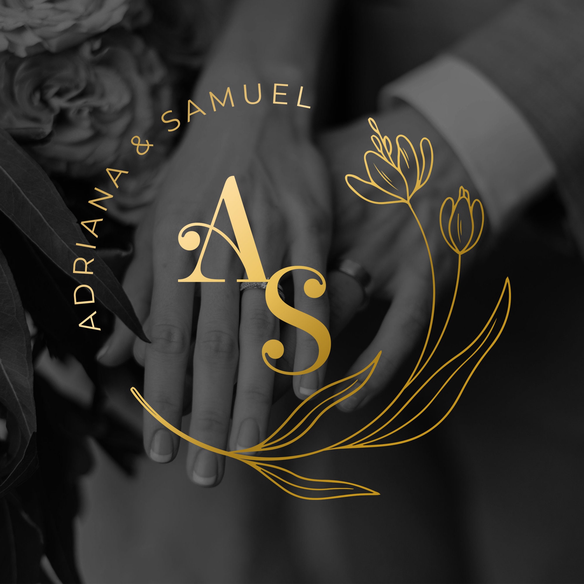 Wedding Crest, Monogram SVG, Elegant Wedding Monogram, Modern Wedding ...