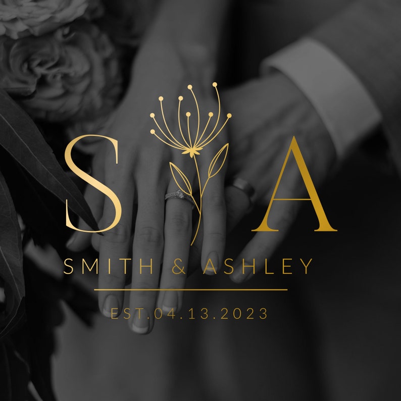 Wedding Monogram Svg, Wedding Sign Svg, Wedding Monogram, Wedding Logo ...