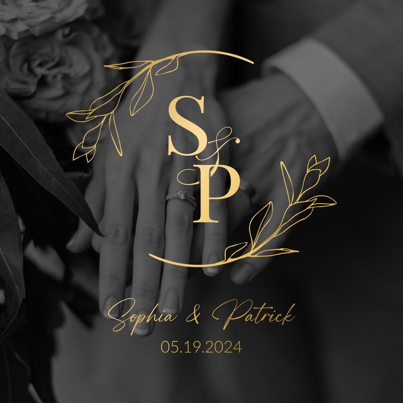 Modern Wedding Monogram, Wedding SVG, Monogram SVG, Wedding Couple Logo ...