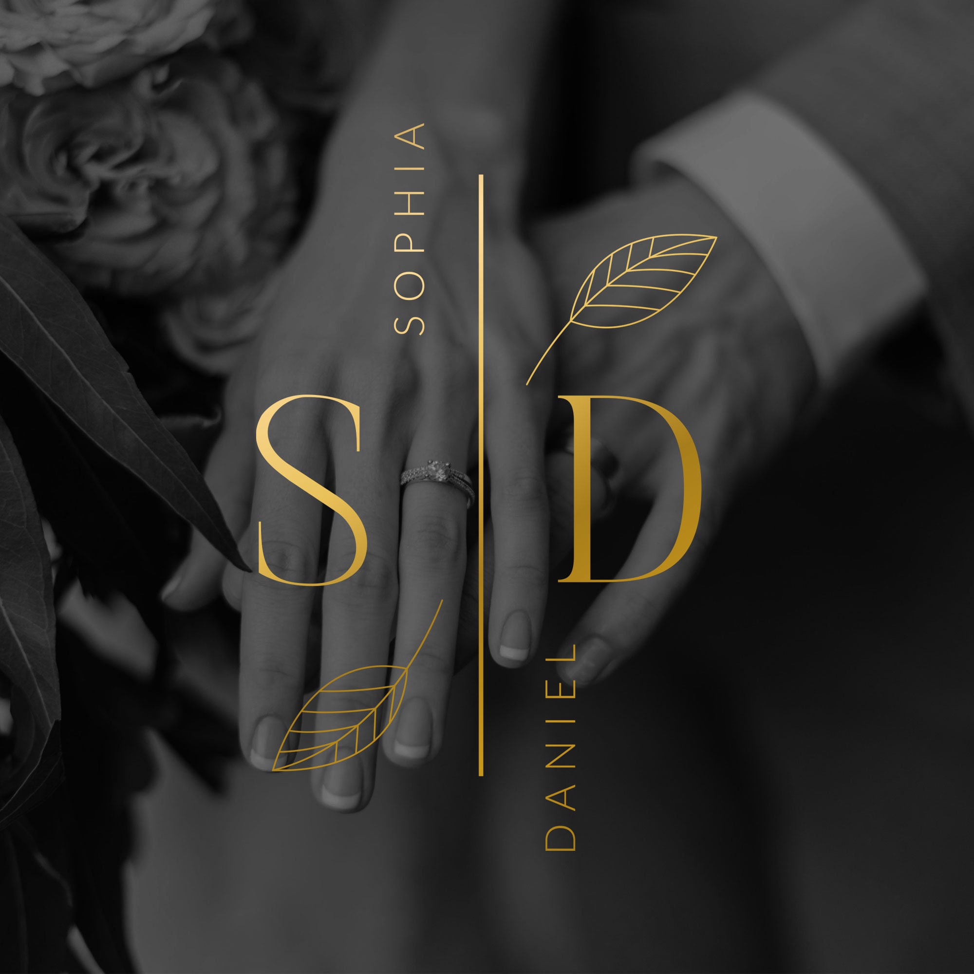 Wedding Monogram SVG, Monogram Wedding Gift, Wedding Monogram, Custom ...