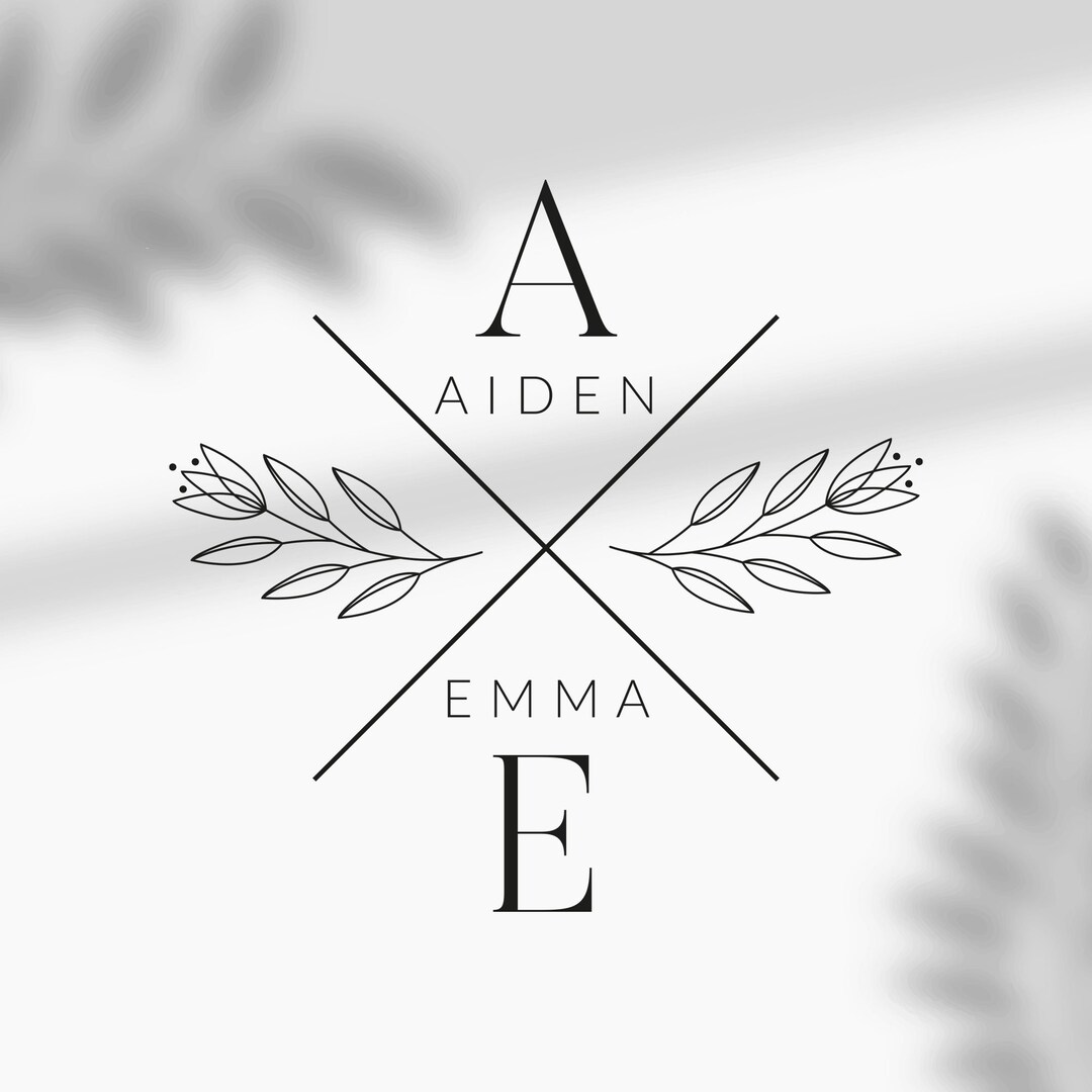 Luxury Wedding Logo Modern Wedding Monogram Couple Initials - Etsy