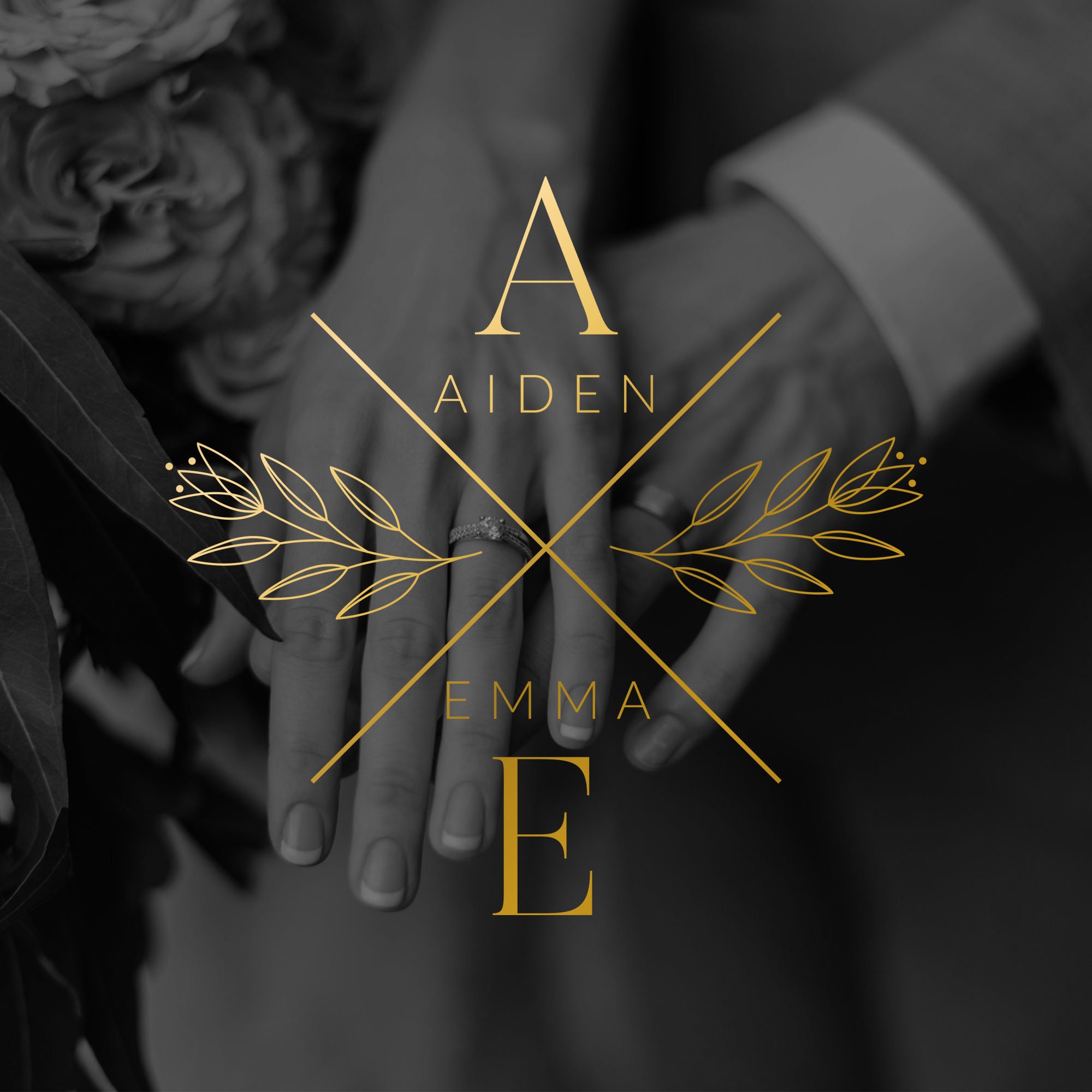 Luxury Wedding Logo, Modern Wedding Monogram, Couple Initials, Wedding ...