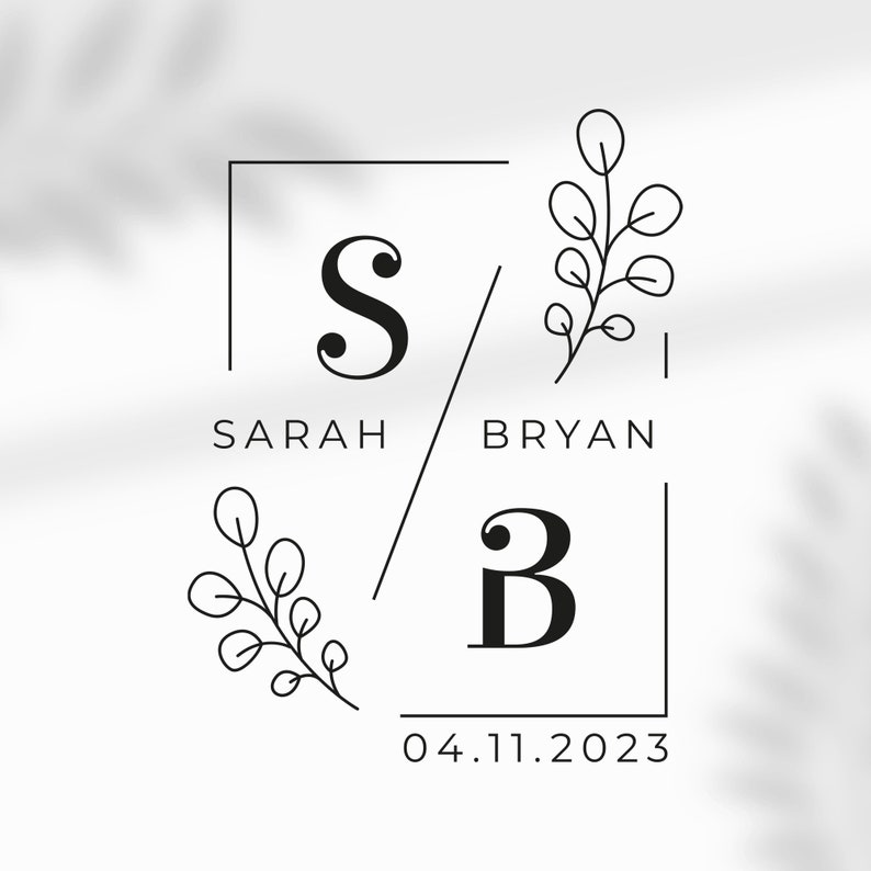 Custom Wedding Logo, Modern Wedding Monogram, Wedding Couple Logo ...