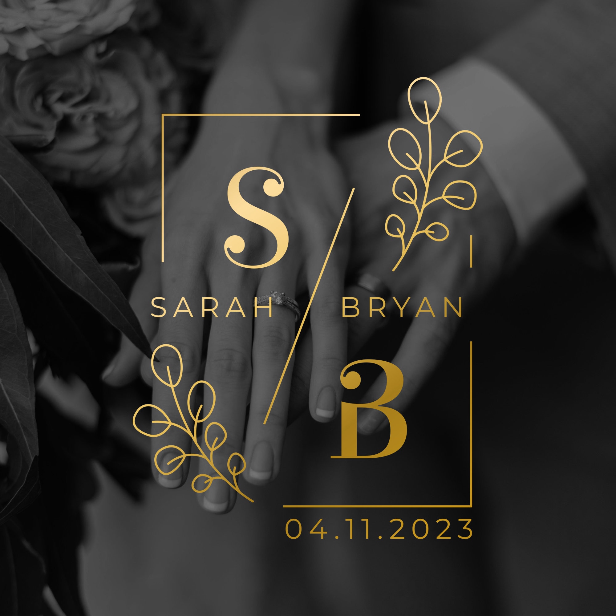 Custom Wedding Logo, Modern Wedding Monogram, Wedding Couple Logo ...