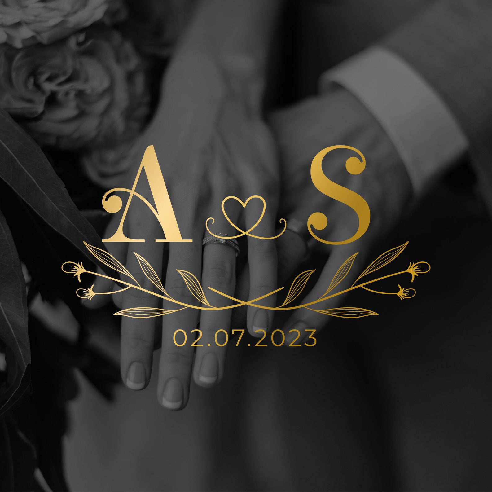 Couple Initials Svg, Chic Logo, Modern Wedding Monogram, Wedding Logo ...