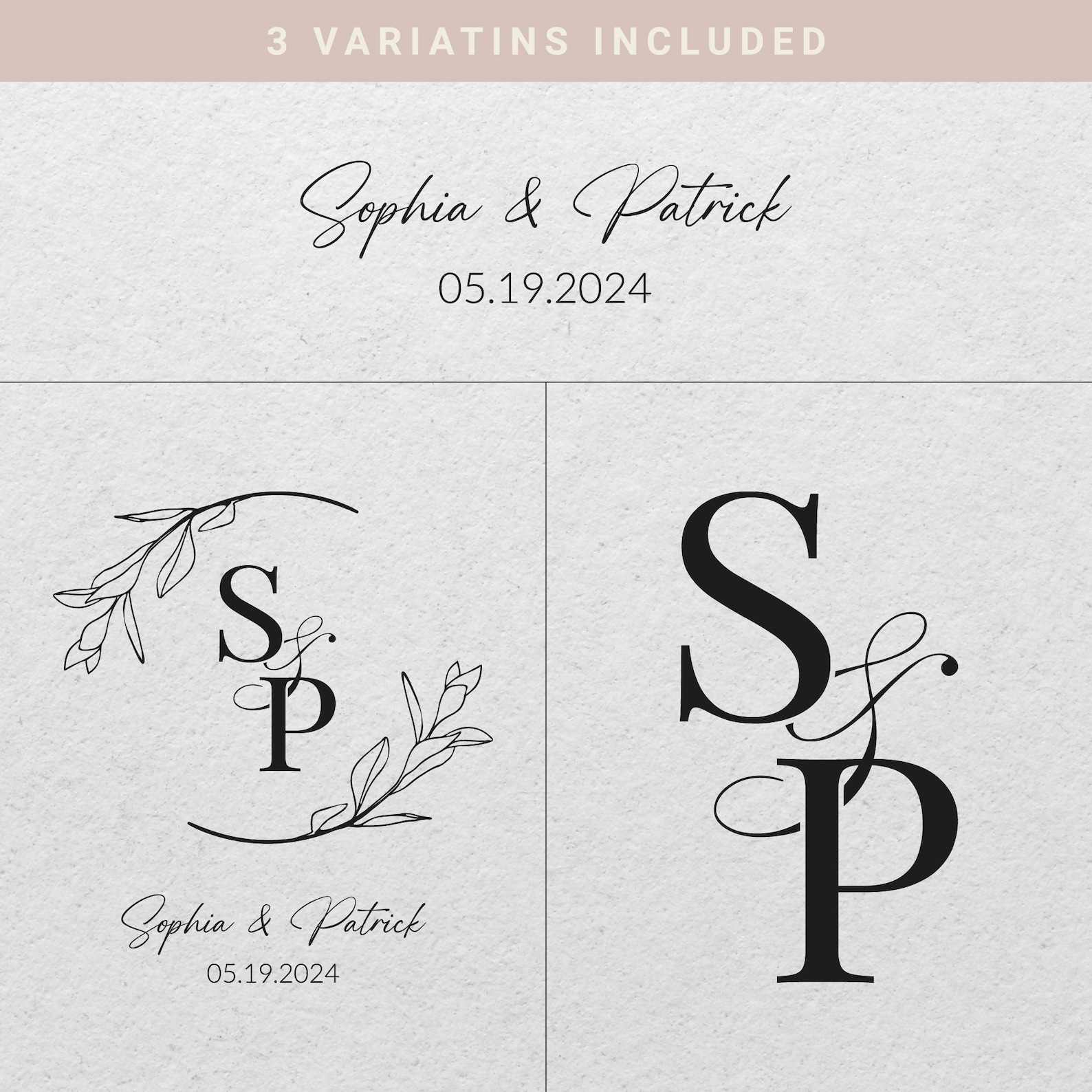 Modern Wedding Monogram, Wedding SVG, Monogram SVG, Wedding Couple Logo ...