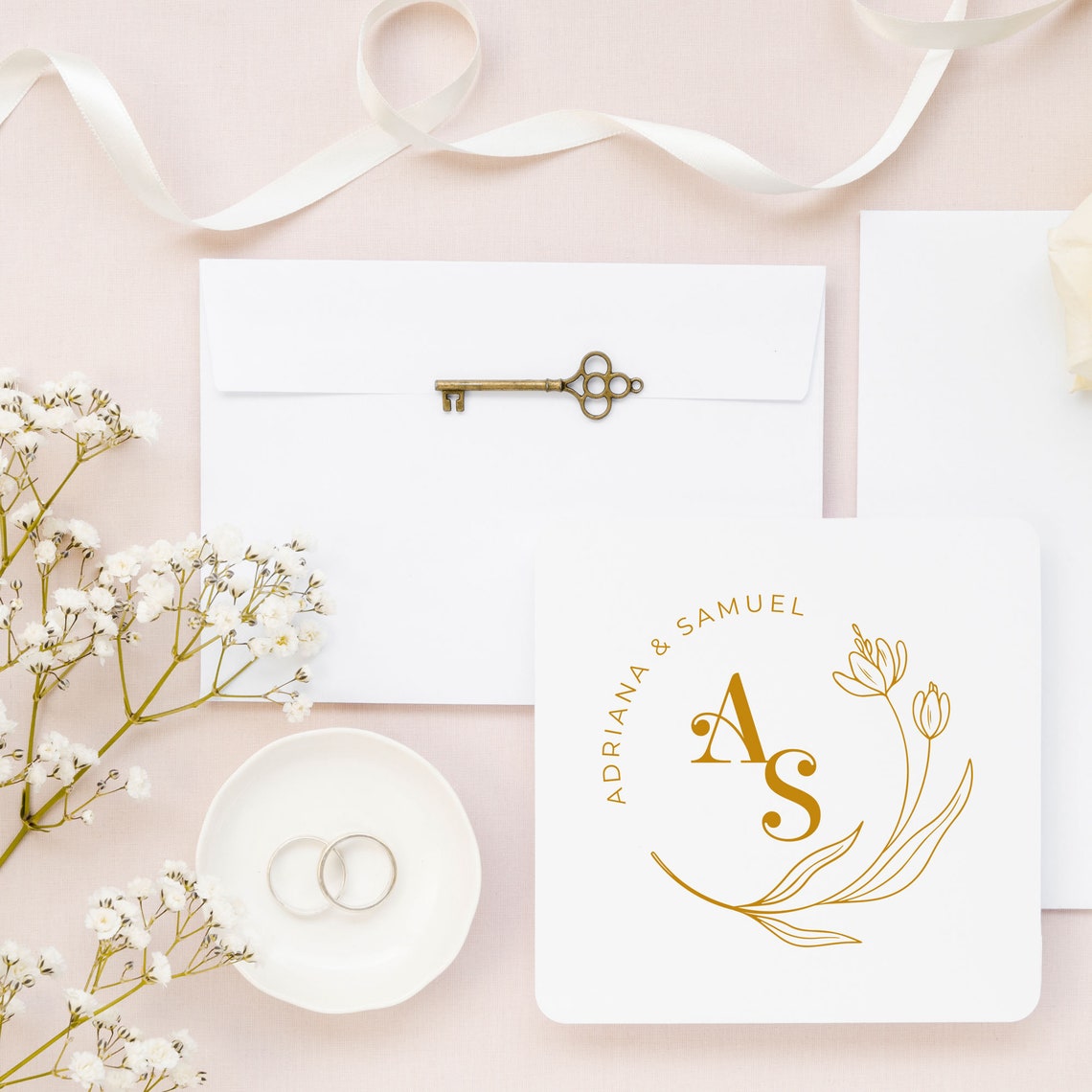 Wedding Crest, Monogram SVG, Elegant Wedding Monogram, Modern Wedding ...