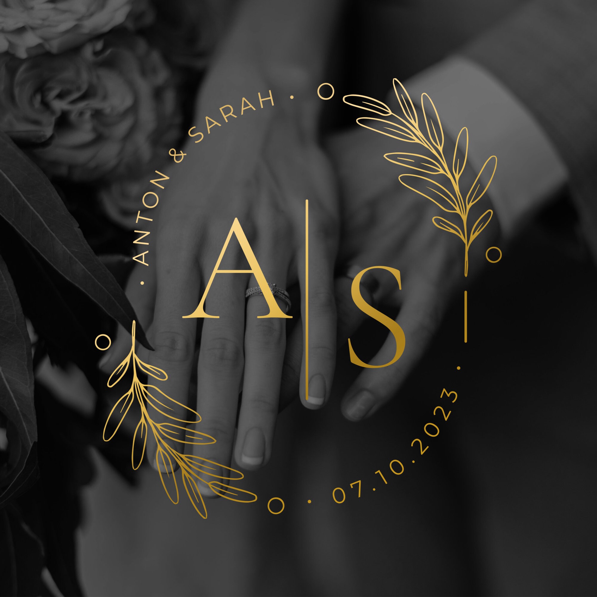 Modern Wedding Monogram, Wedding Couple Logo, Elegant Wedding Design ...