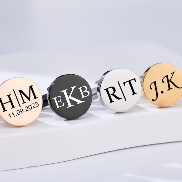 Initial Cufflinks - Etsy
