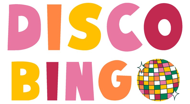 Disco Bingo Party Game Bundle • 25 Unique Cards for a 1970s Costume ...