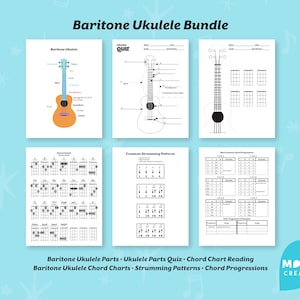 Baritone Ukulele Bundle • Chord Charts & Progressions • Music Teacher ...