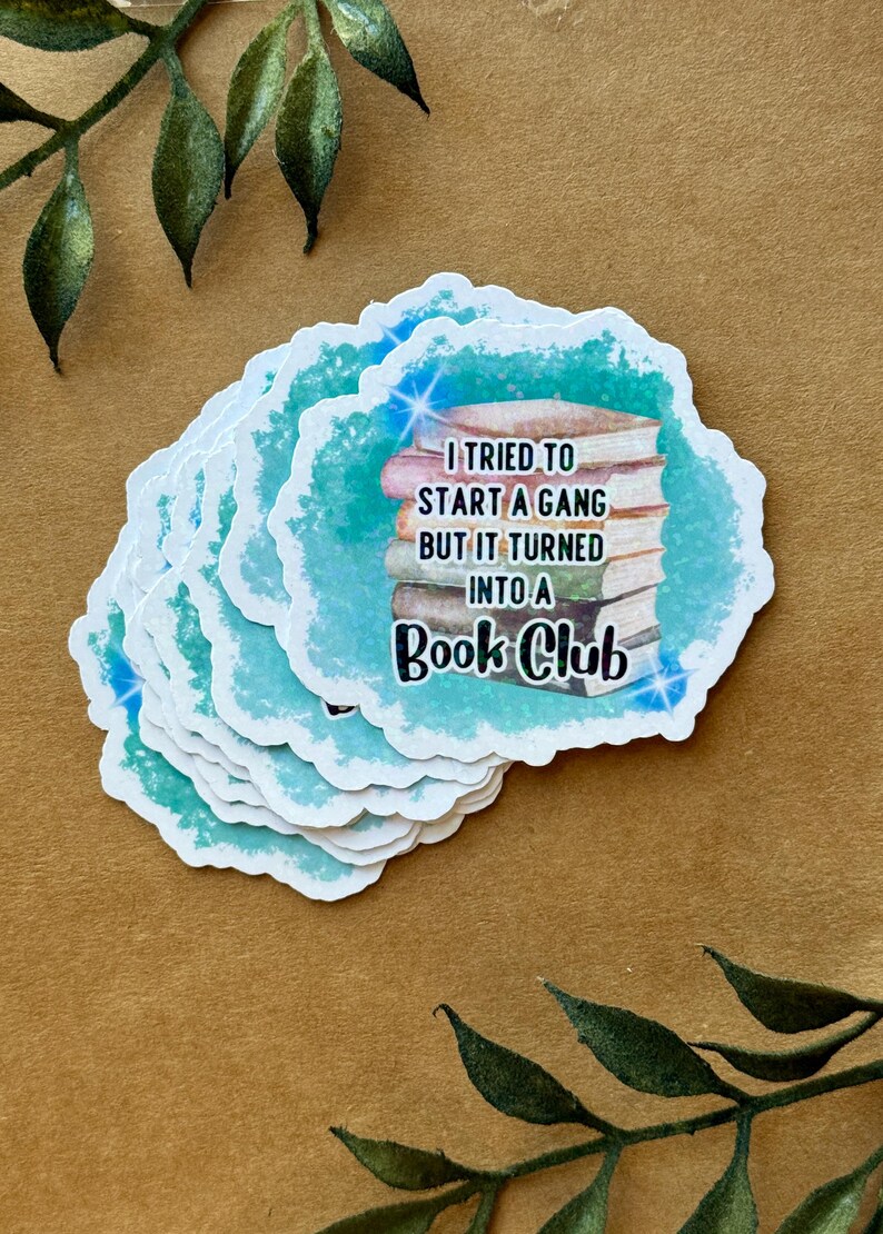 BOOK CLUB Sticker: Laminated Die-cut Vinyl Sticker, Holographic ...
