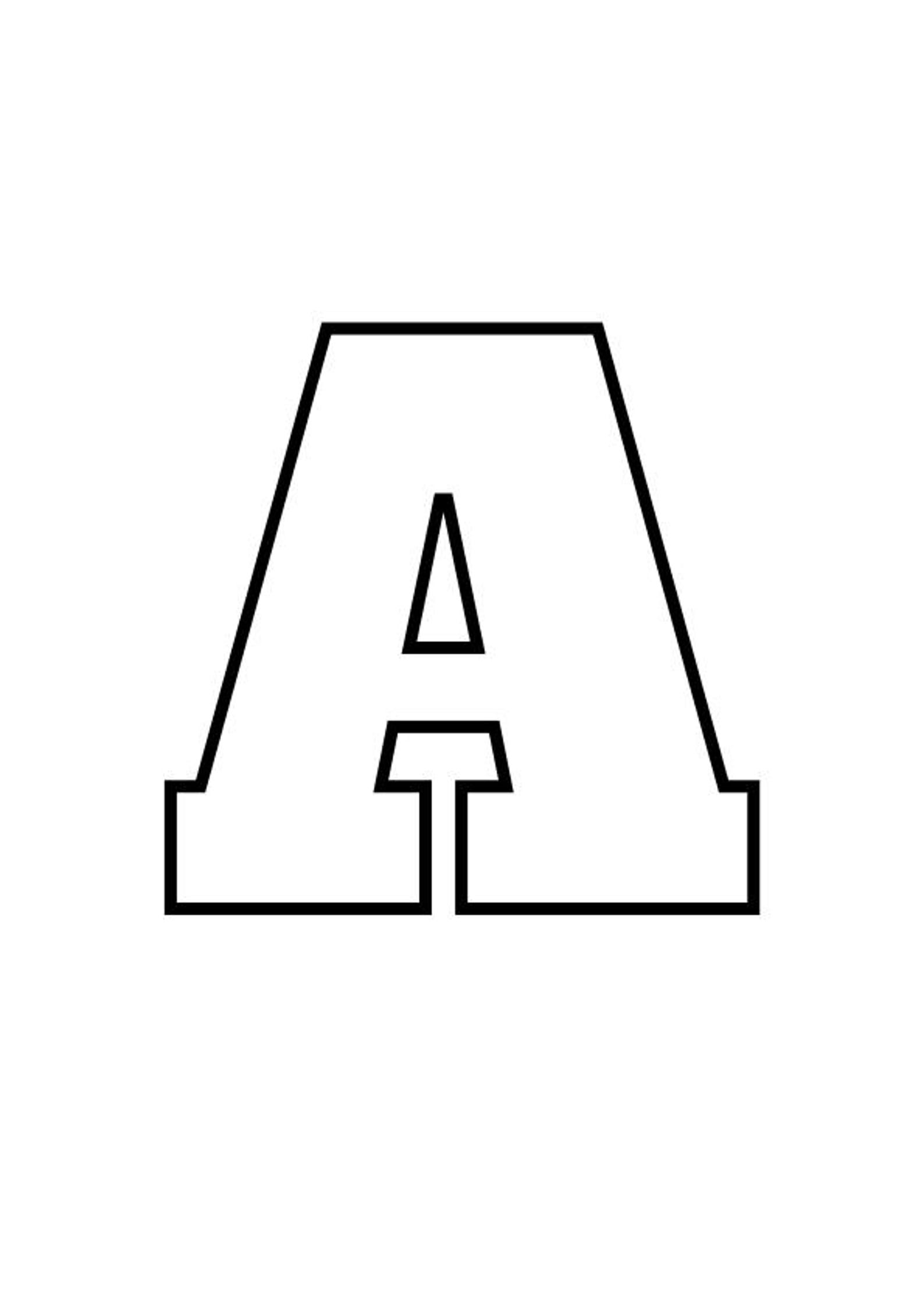Chunky Serif Alphabet Letters: ABC Learning Printables (2 PDF Files A4 ...