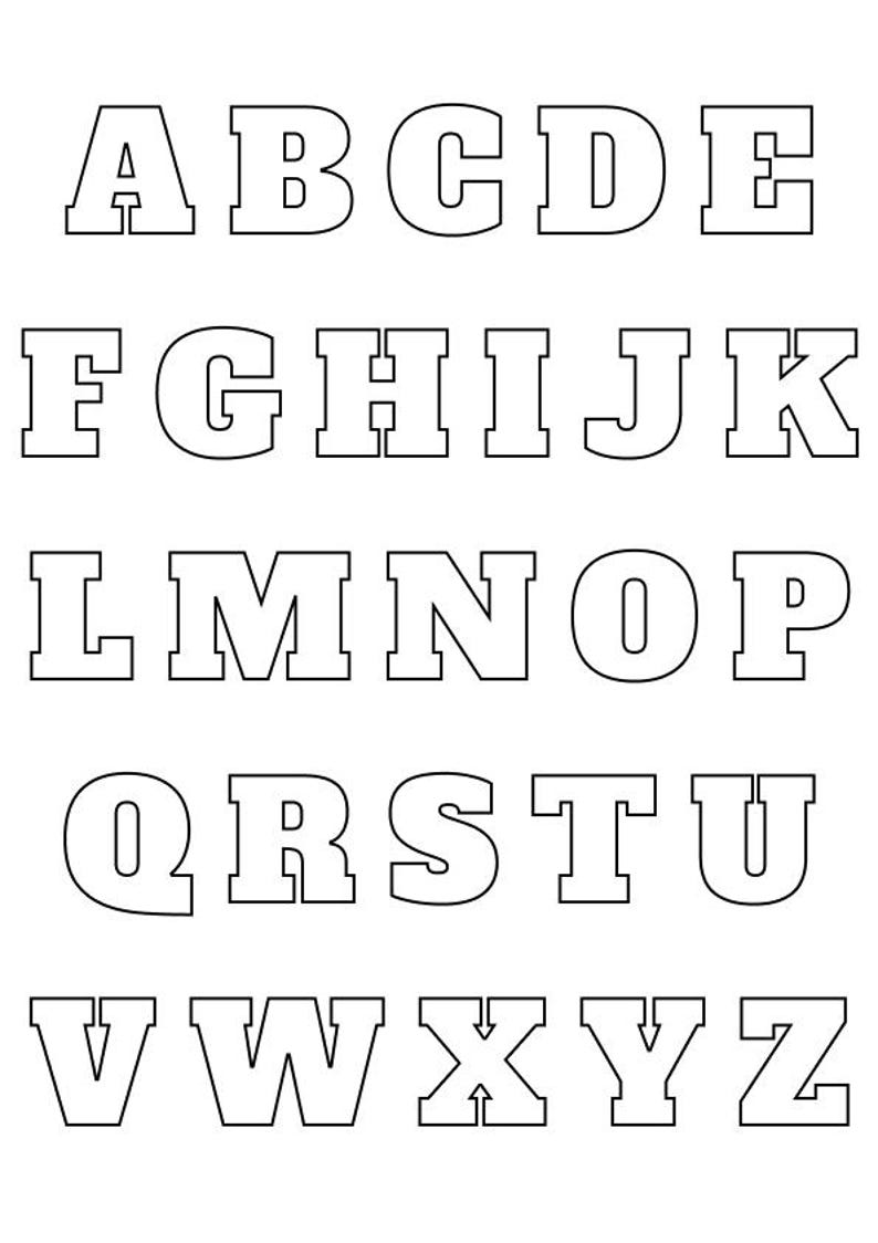 ABC Chunky Serif Uppercase and Lowercase Letters - 2 PDF Files - 27 Pages in Each (one With Each ...