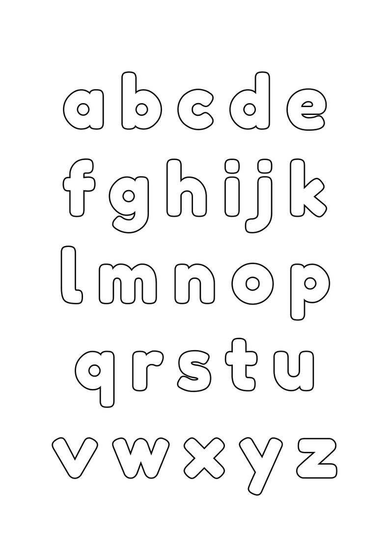 Rounded ABC Letters: Uppercase and Lowercase (PDF Download) - Etsy