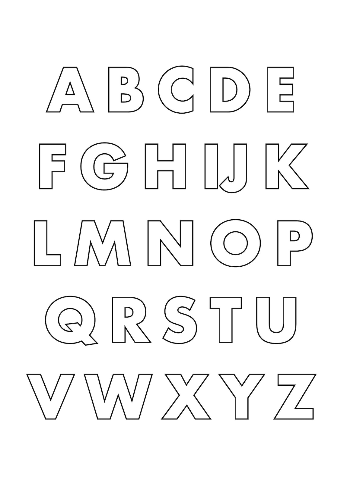 Printable ABC Letters: Uppercase and Lowercase (PDF Download) - Etsy