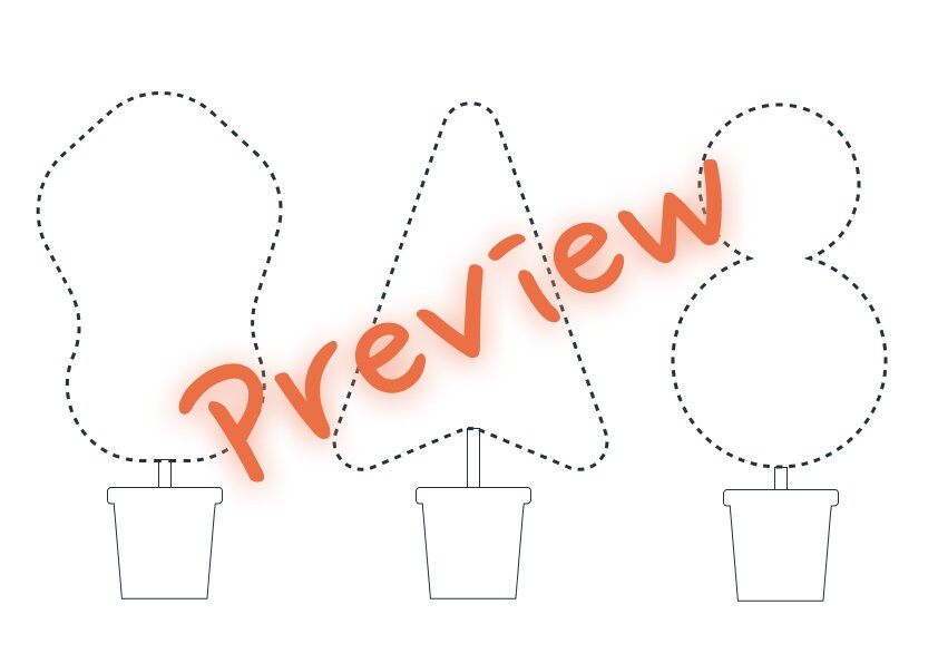 Scissor / Cutting Practice Tree Cutting Activity Sheets PDF File 9 ...