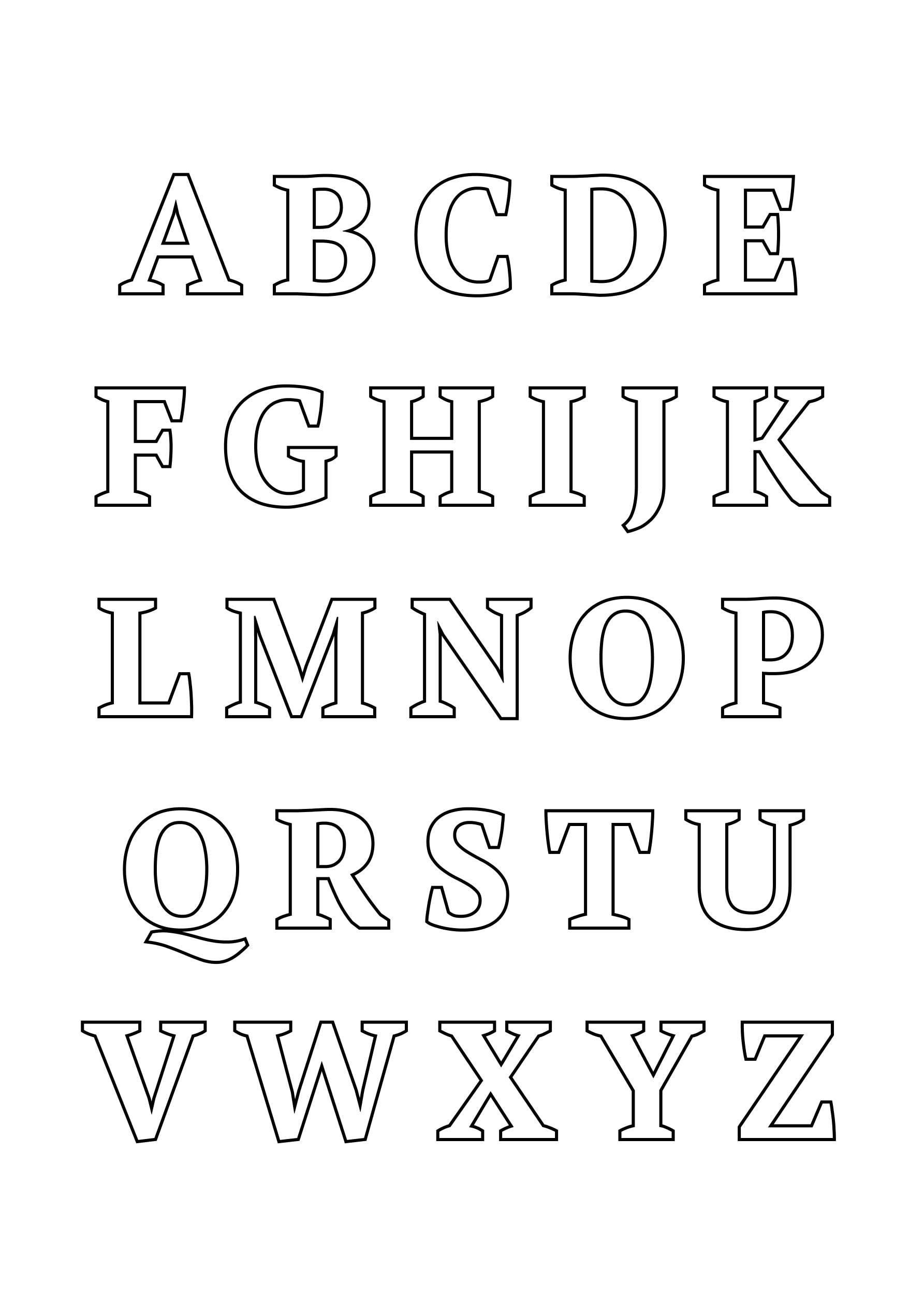 ABC Serif Uppercase and Lowercase Letters 2 PDF Files 27 Pages in Each ...