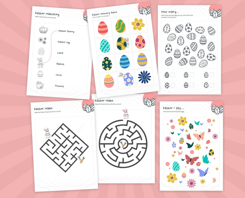 Kids Printable Easter Activity Pack - Etsy