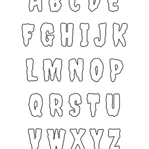 Spooky Halloween Letters: Outlined & Filled Alphabet (PDF Download) - Etsy