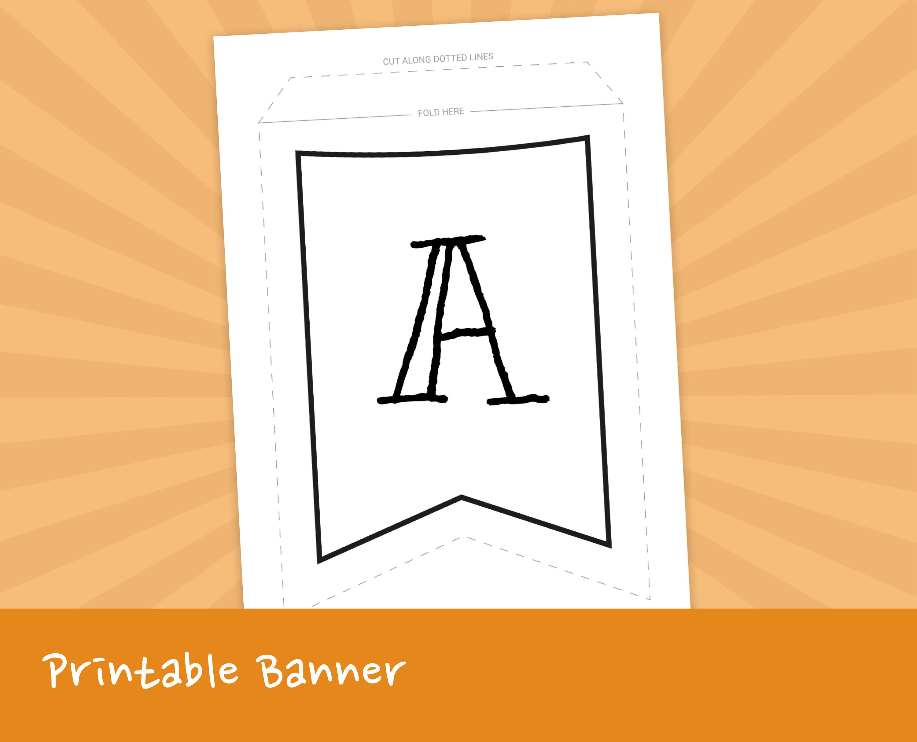 Printable Banner Alphabet Numbers Extra Characters Bunting Party Decor ...