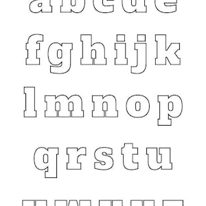 Chunky Serif Alphabet Letters: ABC Learning Printables (2 PDF Files A4 ...