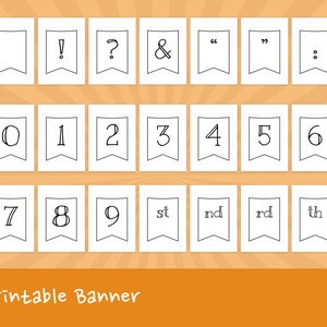 Printable Banner - Alphabet - Numbers - Extra Characters - Bunting ...