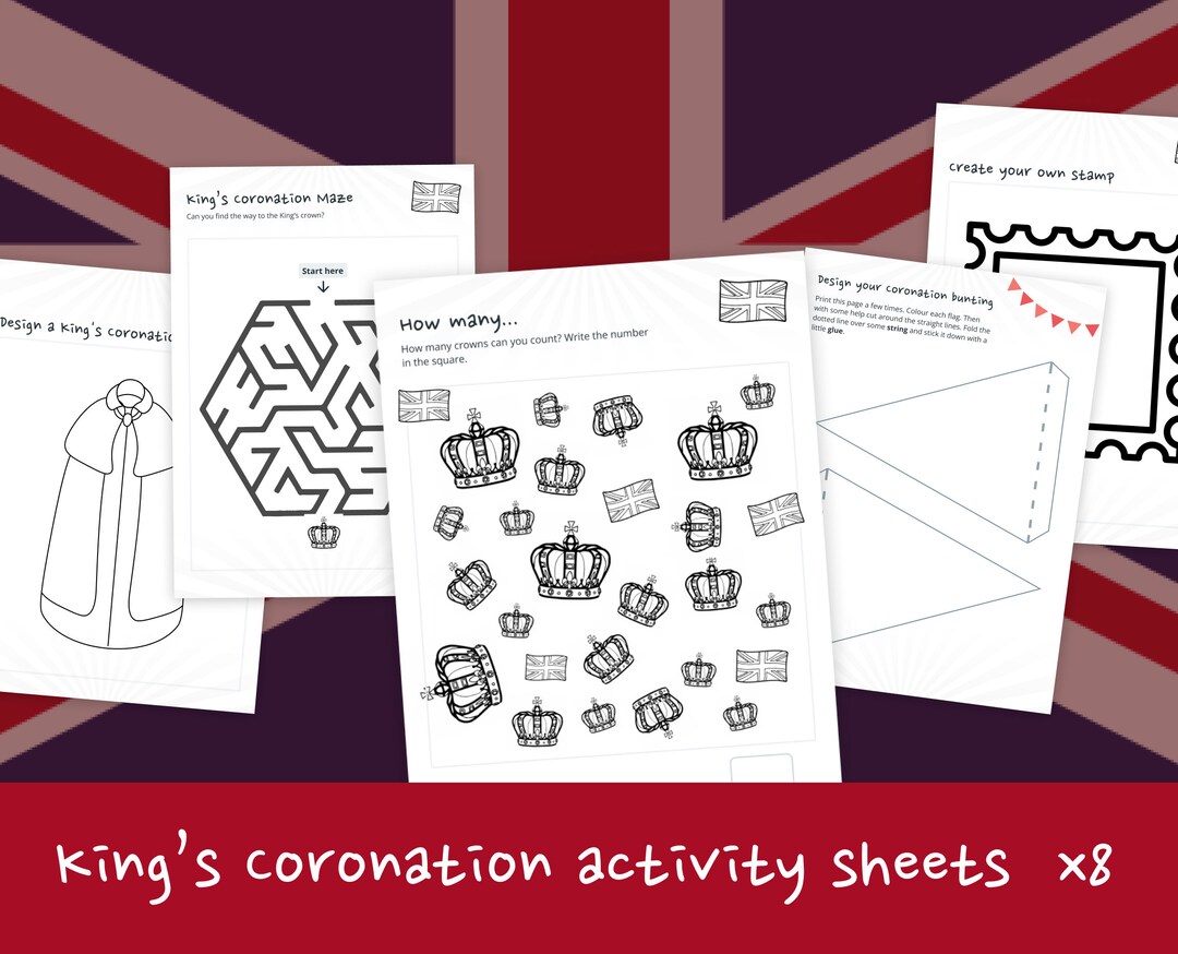King's Coronation Activity Sheets - Etsy