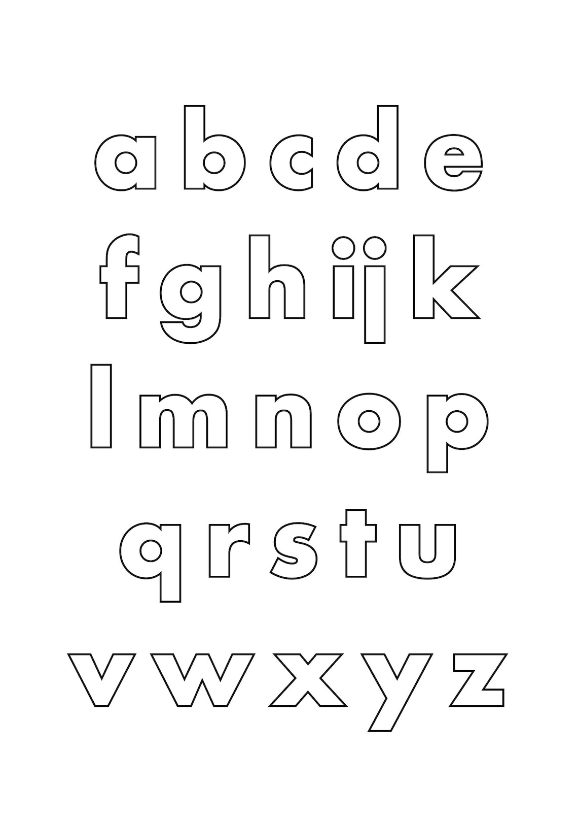 Printable ABC Letters: Uppercase and Lowercase (PDF Download) - Etsy