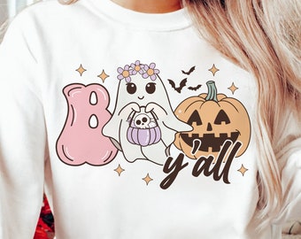 Boo Y'all Png, Boo Png, Halloween Png, Pumpkin Png, Spooky Vibes Png ...