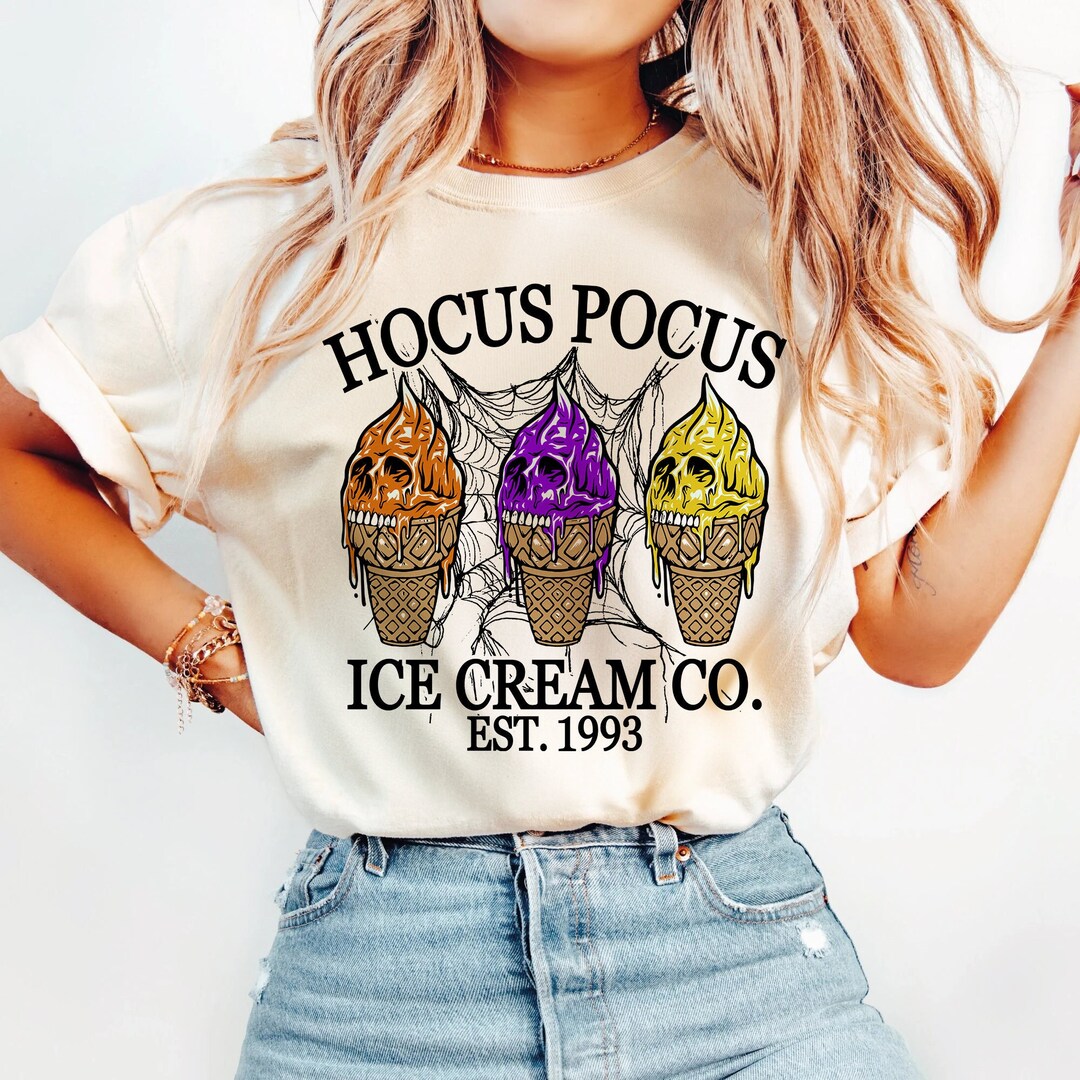 Hocus Pocus Ice Cream Co Png, Retro Halloween Png, Trending Png, Gothic ...