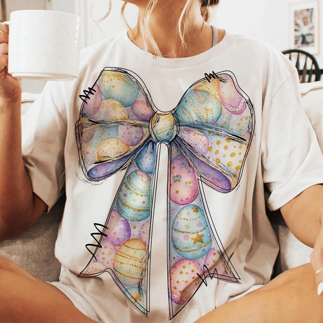 Easter Egg Coquette Bow PNG: Shirt Design, Sublimation File - Etsy